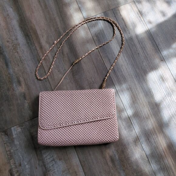 Unbranded | Bags | Vintage Pink Metal Mesh Crossbody Purse Evening ...